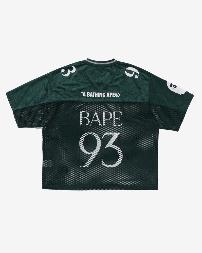 A Bathing Ape Line Camo Multi Logo Relaxed Fit Football Jersey Green ...