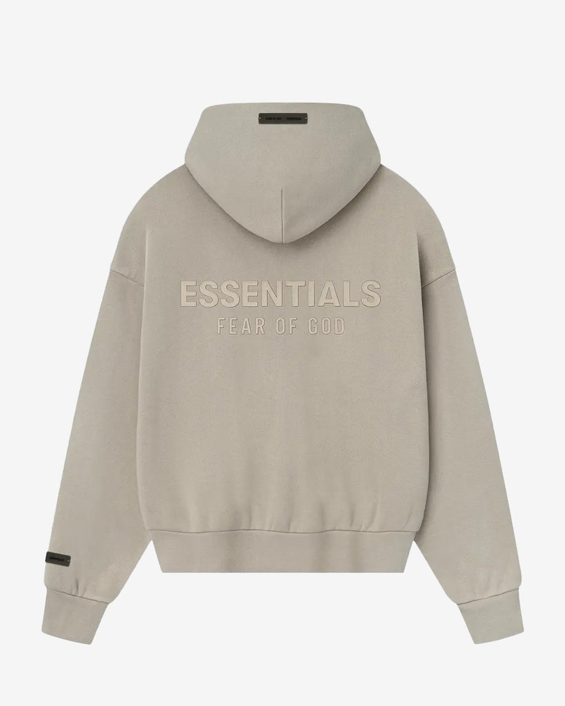 Fear of God ESSENTIALS Classic Fleece Zip-Up Hoodie Timber ...