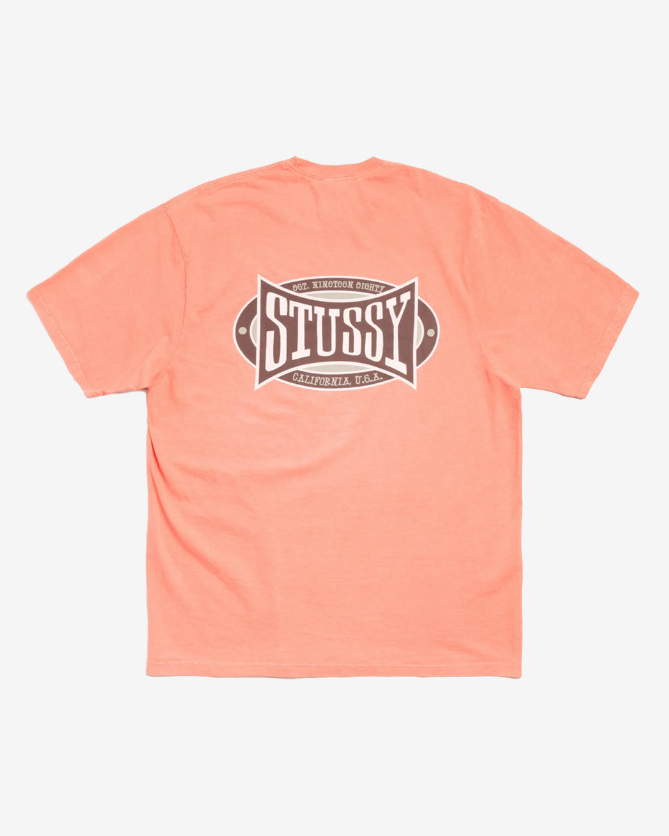 Stüssy Champion Oval Pig Dyed Tee in Sherbert | Commonwealth ...
